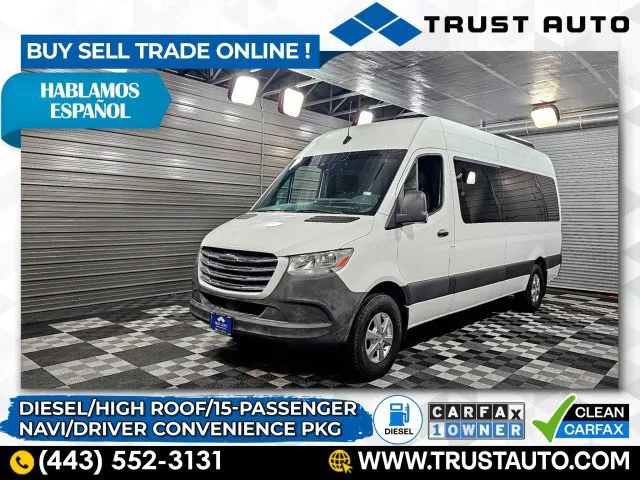 Used 2019 Freightliner Sprinter 2500 15-Passenger 170''WB High Roof ...
