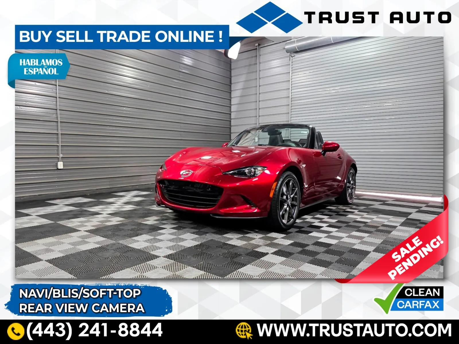 Used 2020 Mazda MX-5 Miata Grand Touring Soft-Top Convertible for sale ...