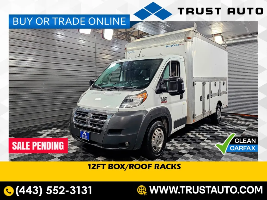 Used 2017 Ram ProMaster 3500 Cutaway 159'' WB 12FT Box Commercial ...