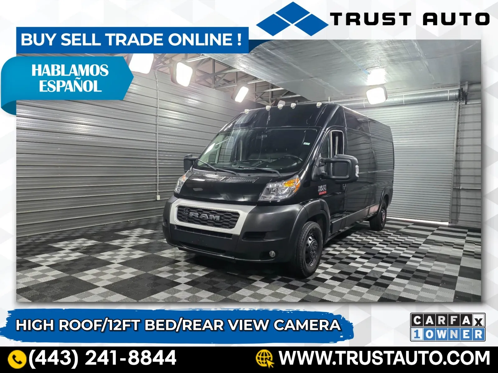 Used 2020 Ram ProMaster 2500 Cargo 159''WB High Roof Minivan/Van for ...