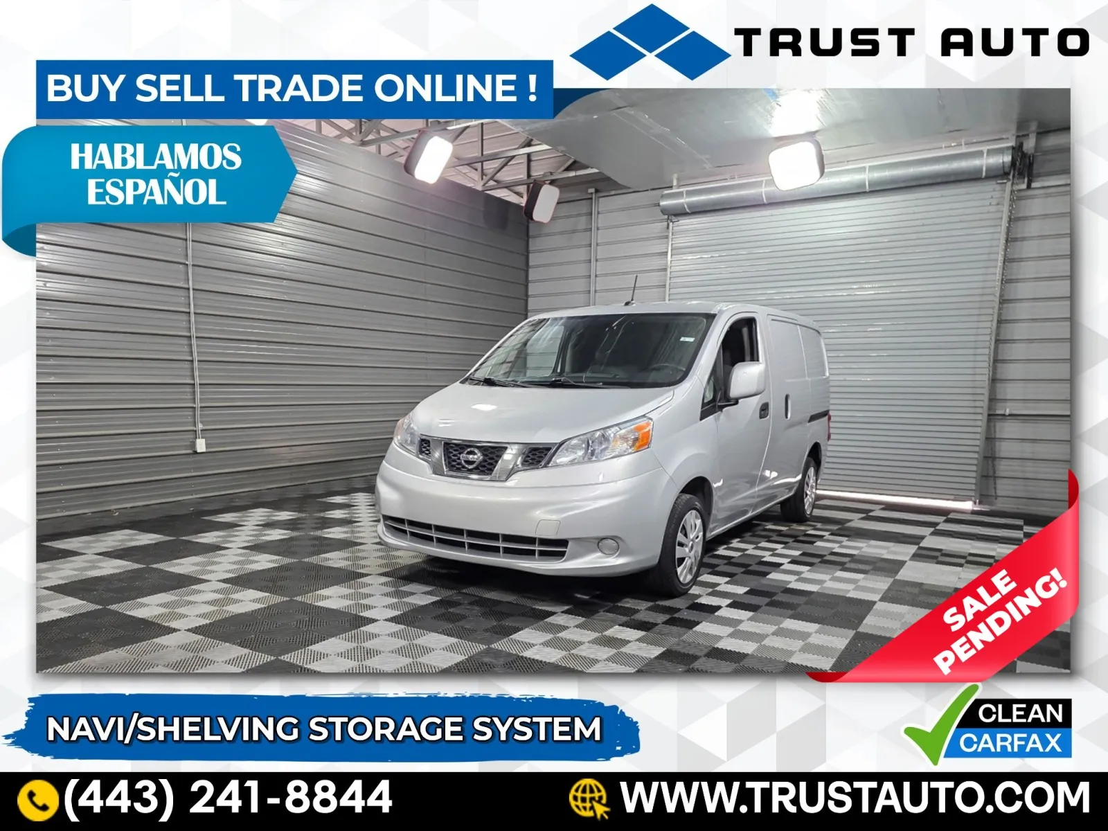 Used 2019 Nissan NV200 Compact Cargo SV Minivan/Van w/Shelving Storage ...