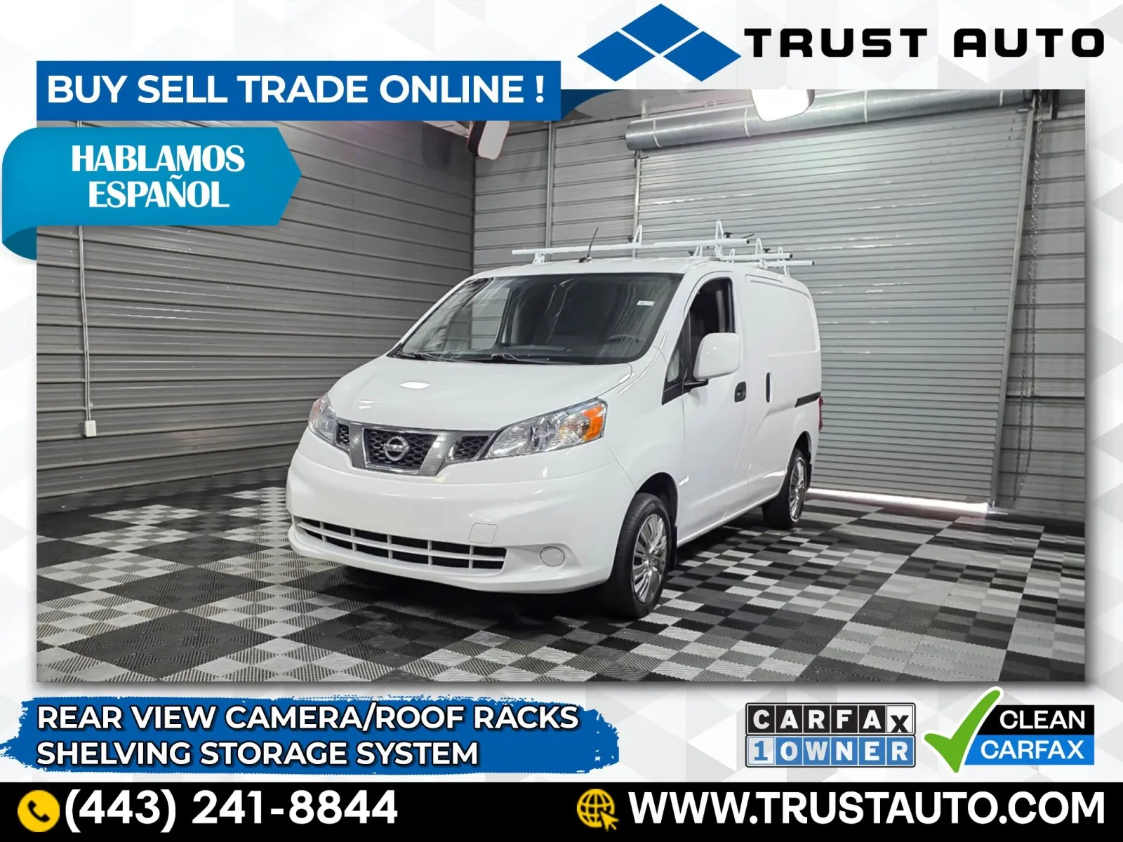 Used 2020 Nissan NV200 Compact Cargo SV Minivan/Van w/Shelving Storage ...