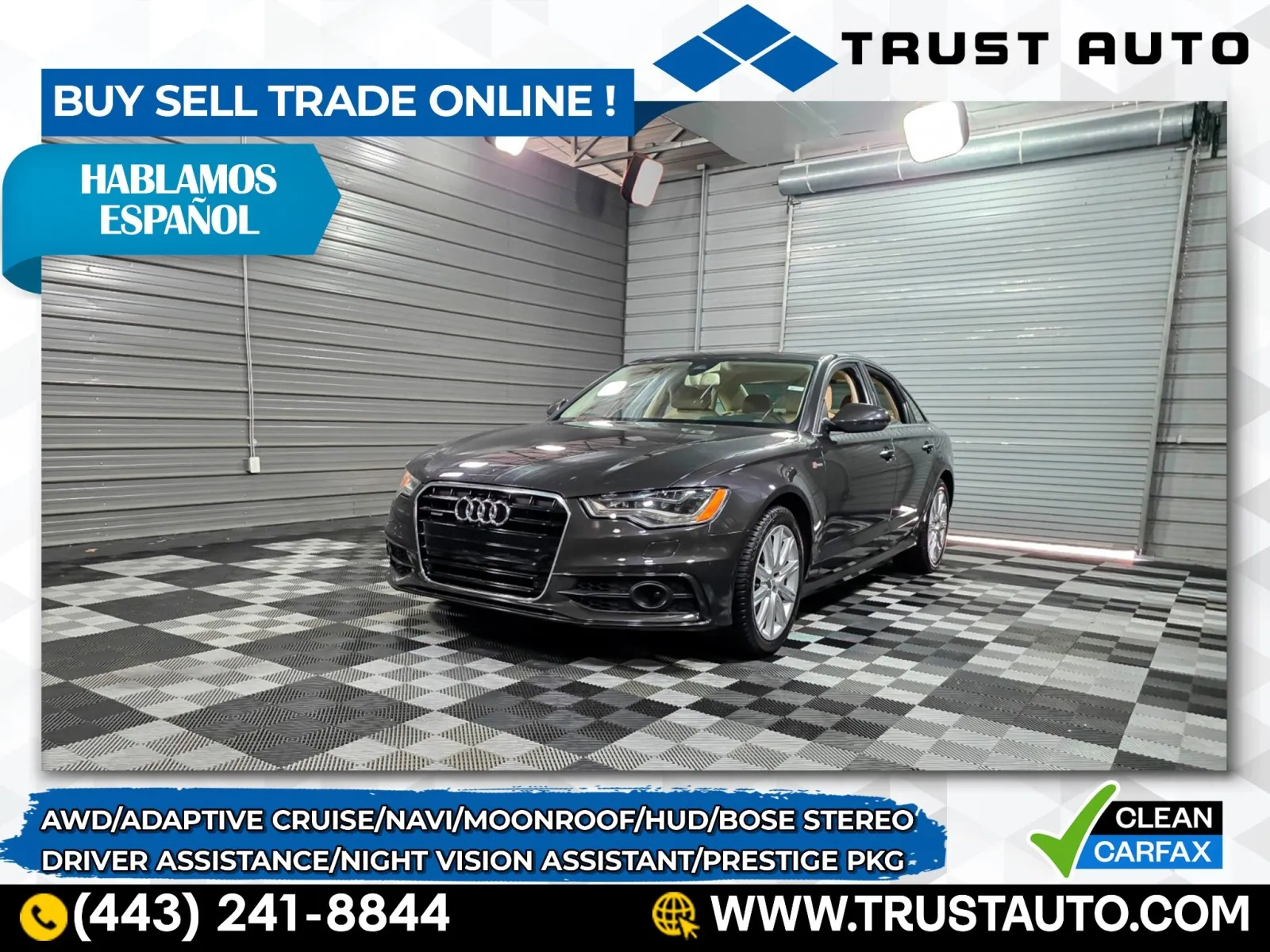 Used 2015 Audi A6 Quattro 3.0T Prestige AWD Sedan w/Driver Assistance ...