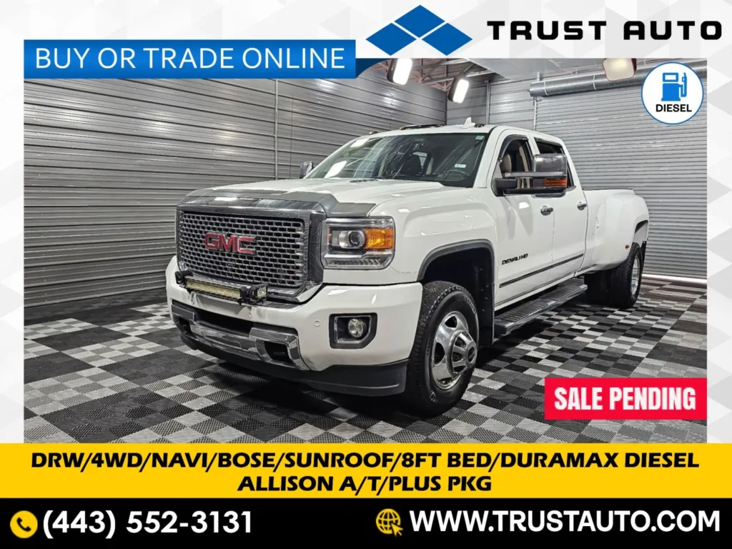 Used 2015 GMC Sierra 3500HD DRW Denali 4WD Crew Cab Dually 8FT Bed ...