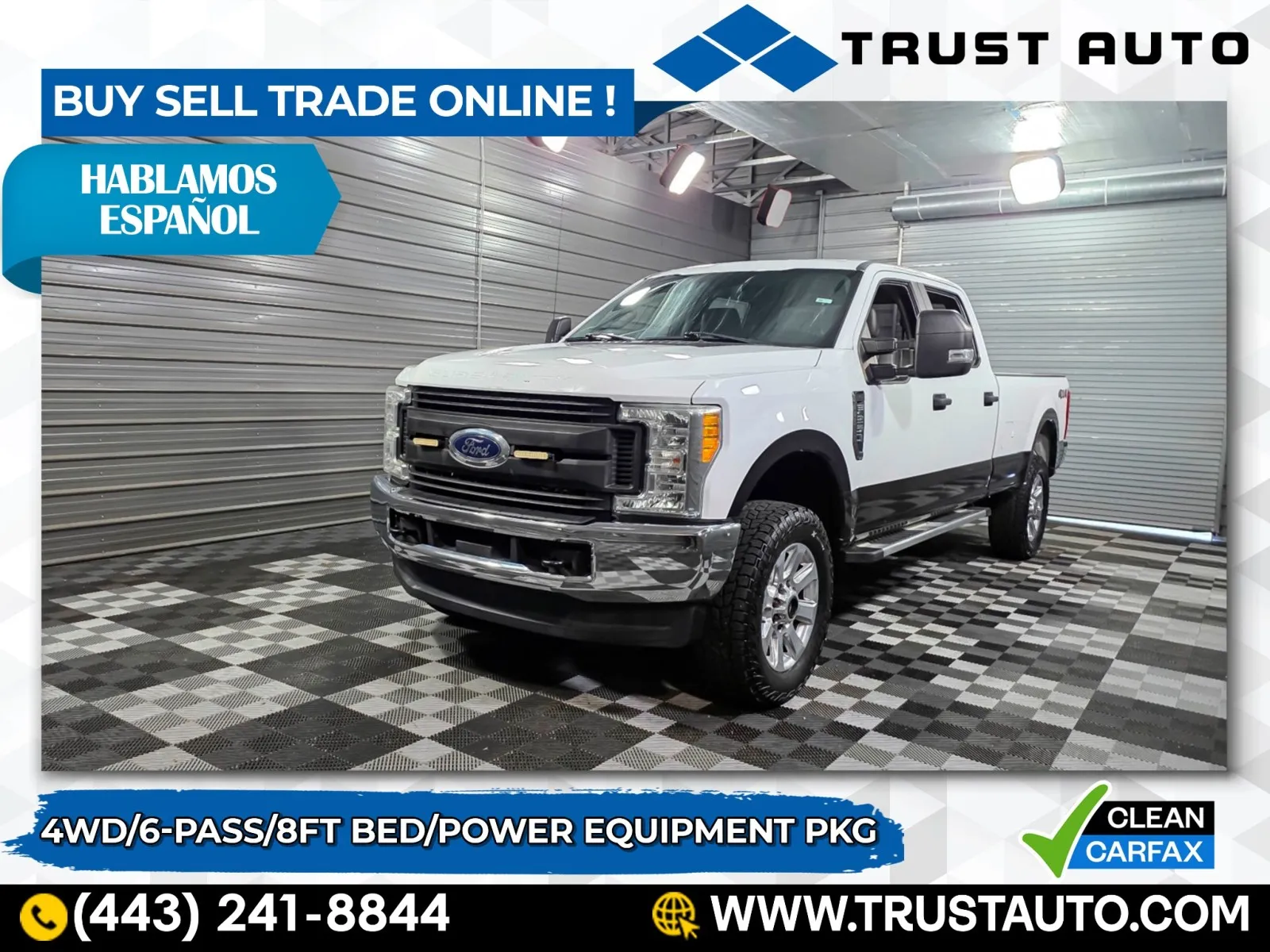 Used 2017 Ford Super Duty F-250 SRW XL 4WD Crew Cab 6-Pass 8FT Bed ...
