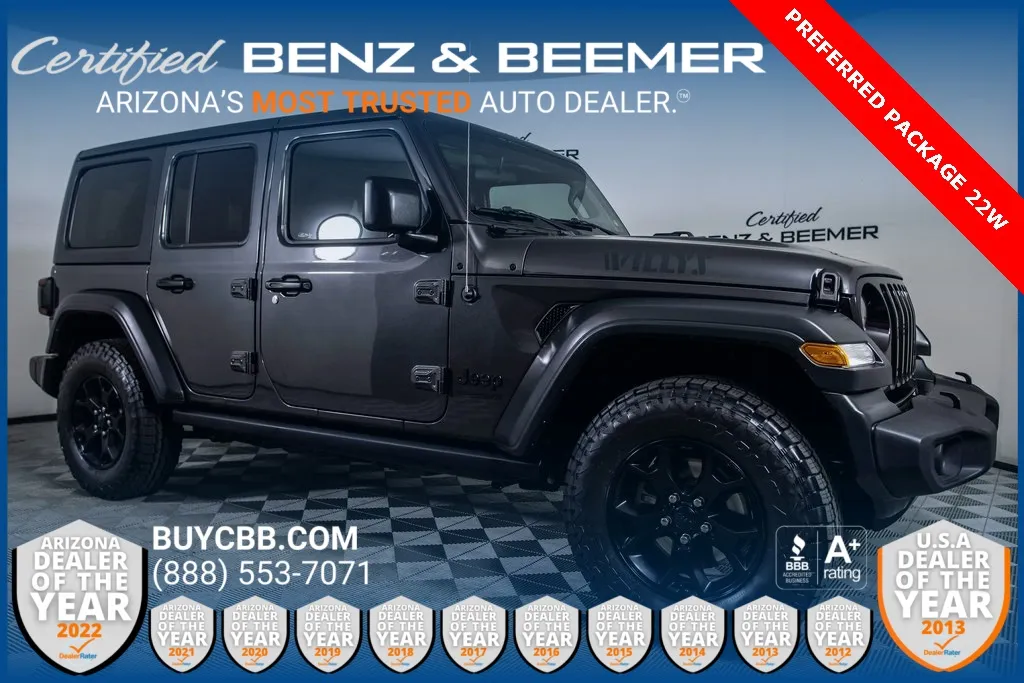 Used 2020 Jeep Wrangler Unlimited Willys for sale in Scottsdale, AZ at ...