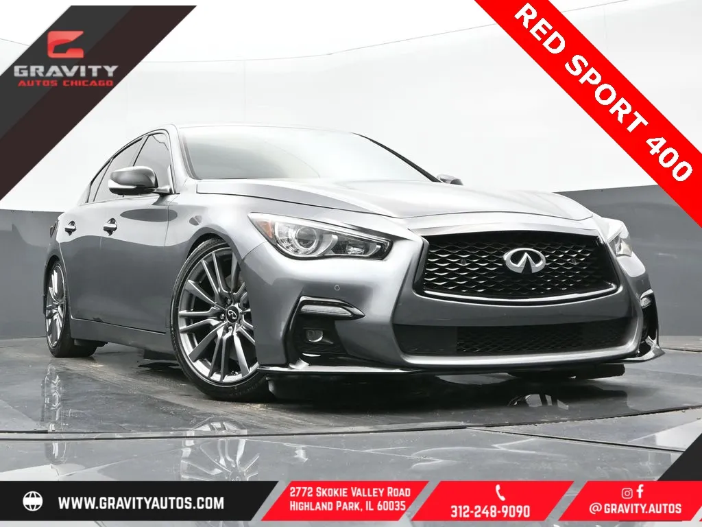 Used 2021 INFINITI Q50 Red Sport 400 for sale in Highland Park, IL at ...