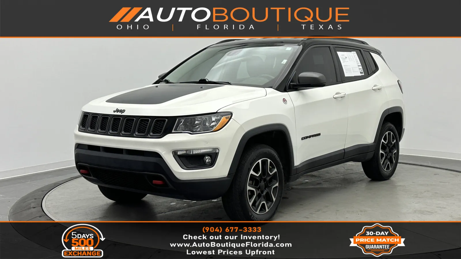 Used 2020 Jeep Compass Trailhawk for sale in Jacksonville, FL at Auto Boutique Florida | VIN ...