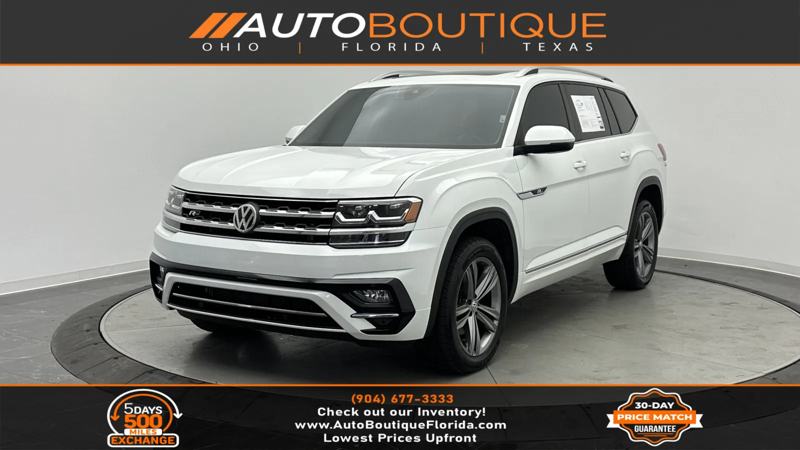 Used 2019 Volkswagen Atlas 3.6L V6 SEL R-Line for sale in Jacksonville ...