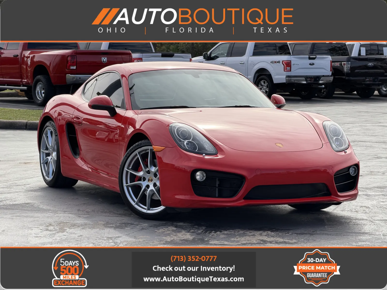 Used 2014 PORSCHE CAYMAN S for sale in Alvin, TX at Auto Boutique Texas ...
