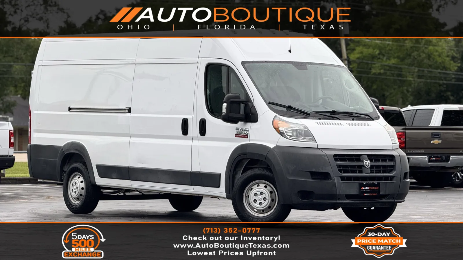 Used 2018 Ram ProMaster Cargo Van 3500 159 WB for sale in Alvin, TX at ...