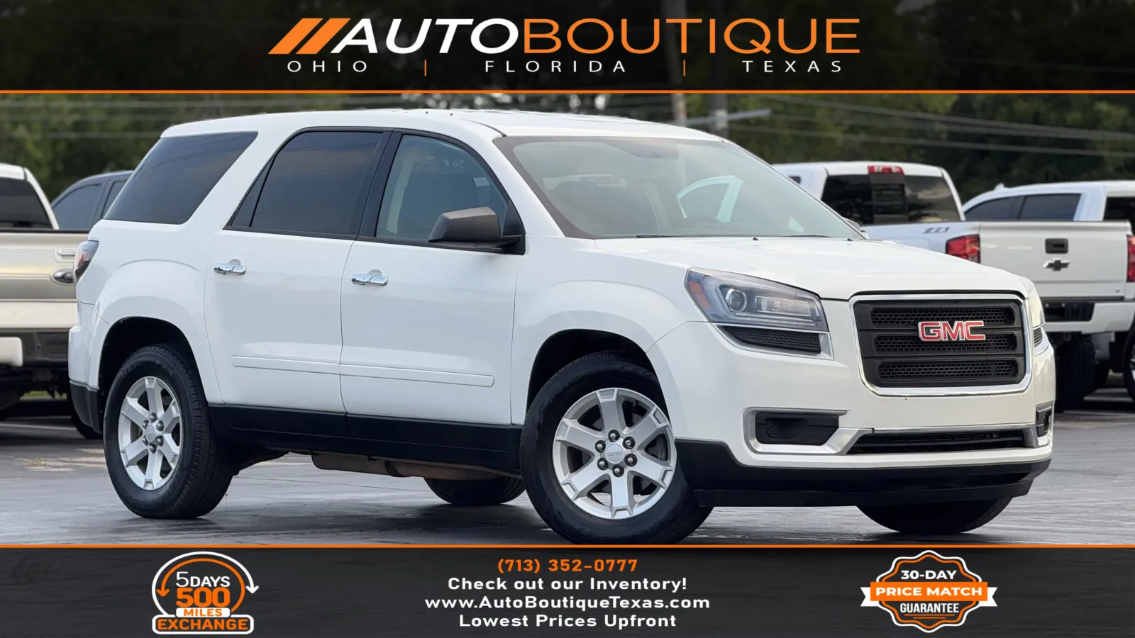 Used 2015 GMC Acadia SLE for sale in Alvin, TX at Auto Boutique Texas | VIN: 1GKKRNED0FJ238056