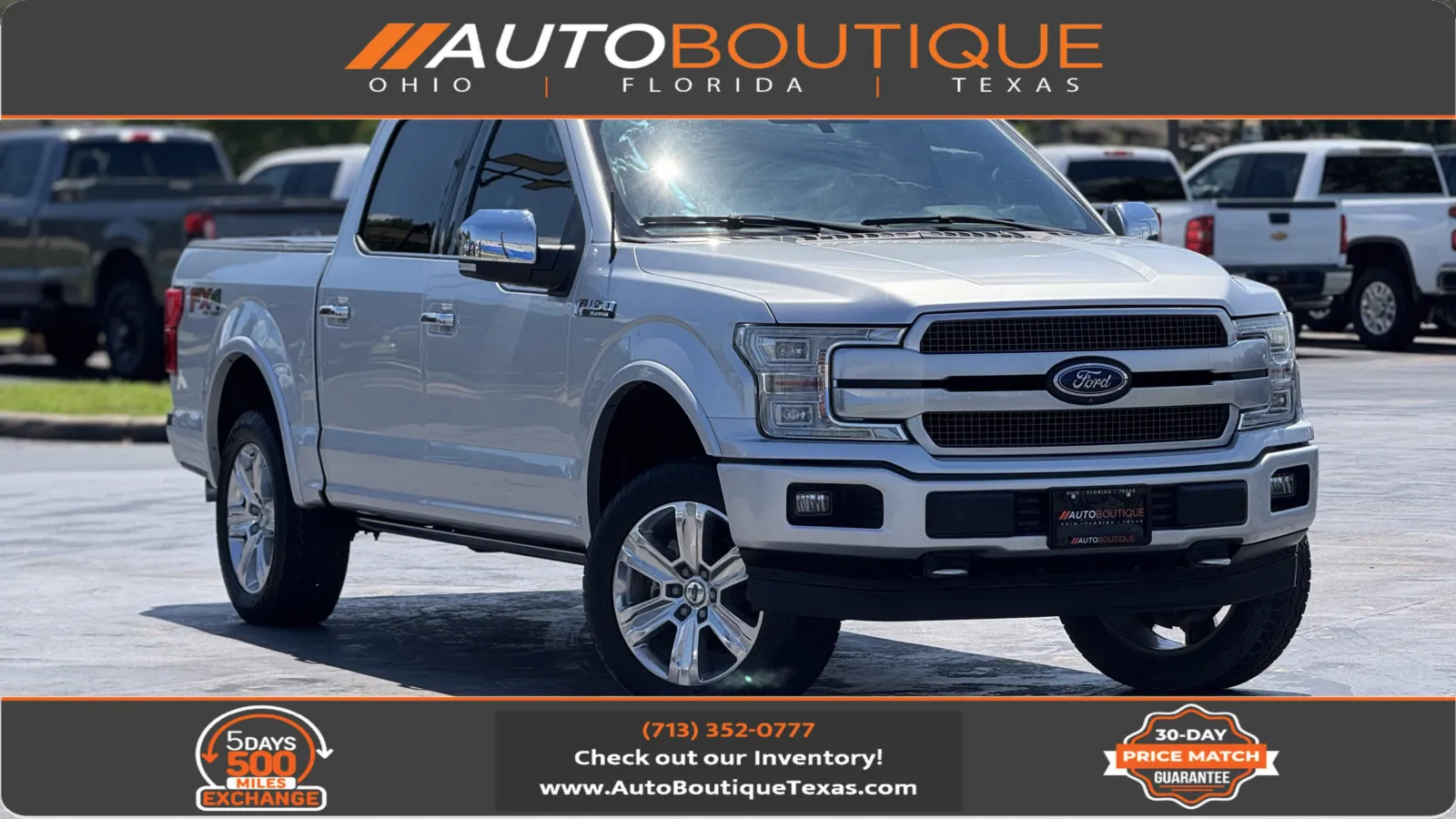 Used 2018 Ford F-150 Platinum for sale in Alvin, TX at Auto Boutique ...