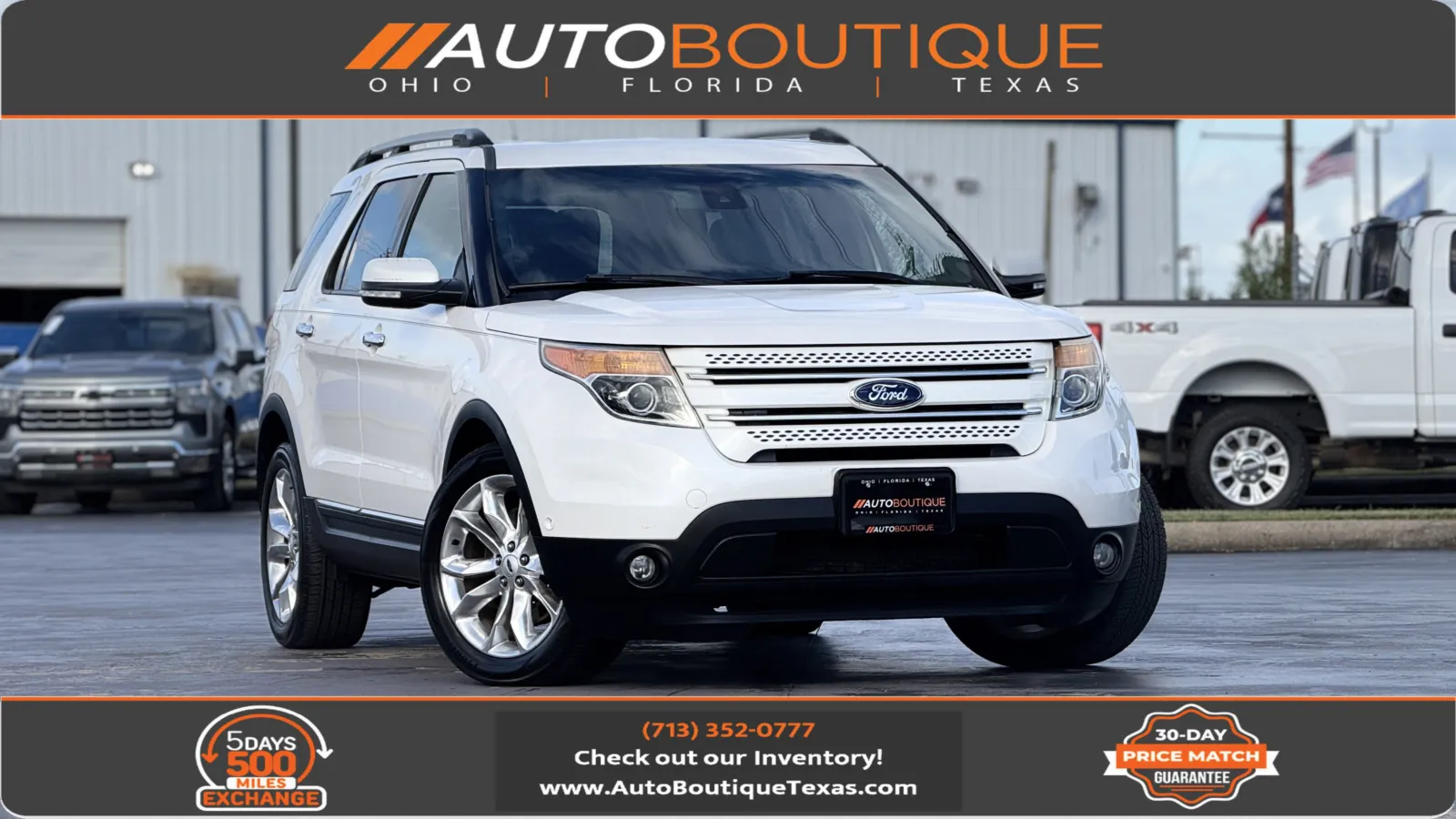 Used 2015 Ford Explorer Limited for sale in Alvin, TX at Auto Boutique ...