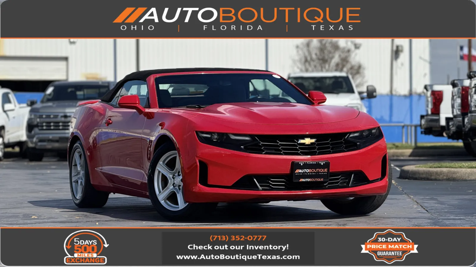 Used 2020 Chevrolet Camaro 1LT for sale in Alvin, TX at Auto Boutique ...